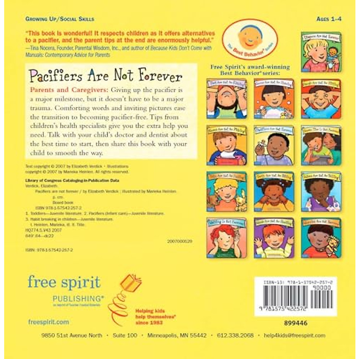 Pacifiers Are Not Forever (Board Book) (Best Behavior Series)