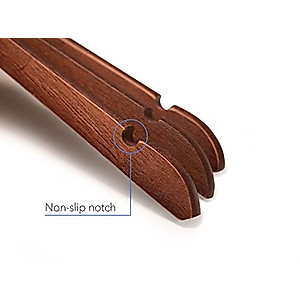 Topline Classic Wood Shirt Hangers - 10-Pack (Mahogany)