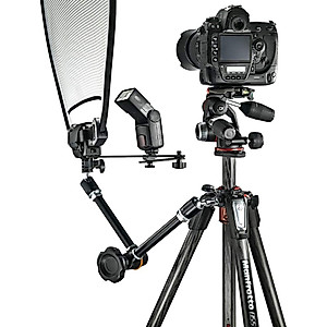 Manfrotto MT055CXPRO4 055 Carbon Fiber 4-Section Tripod with Horizontal Column (Black) Bundled with ZAYKiR Tripod Strap Non-Slip with Two Quick-Release Loops (Black)