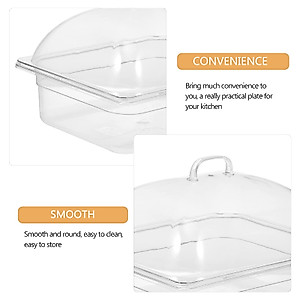 Rectangular Buffet Dish Clear Serving Tray with Dome Lid Buffet Tray Dome Cake Plate Server Platter Catering Platter for Party Food Fruit Dessert Cupcake 5L Buffets Food Plates