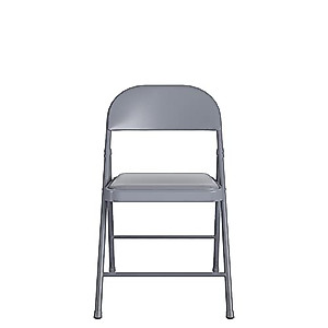 COSCO SmartFold Vinyl Folding Chair, 4-Pack, Grey