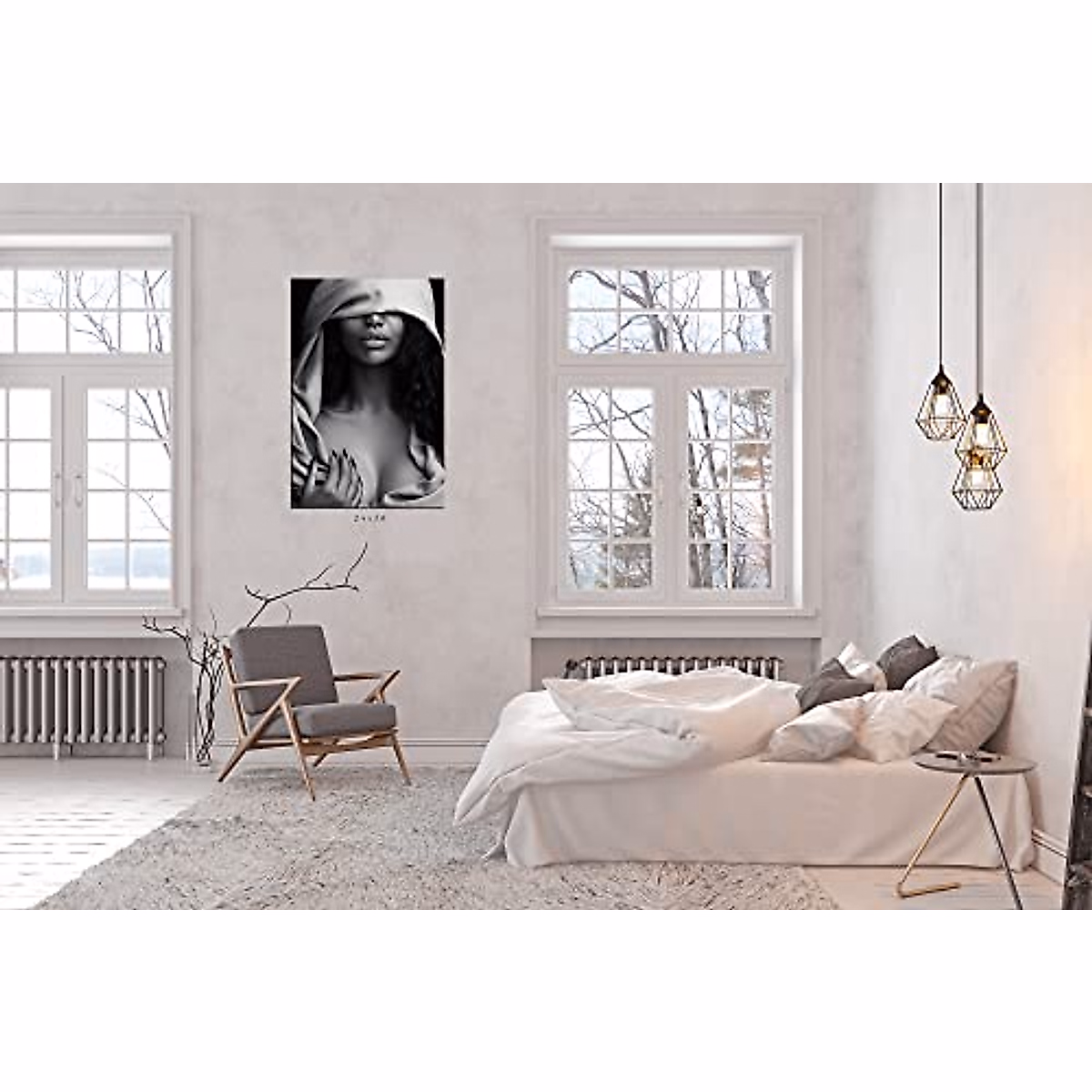 24x36 Original Fine art photography By Ella Bar Photography print on metal print in black and white, high end photography, wall art, decor (Gloss White, 24x36)