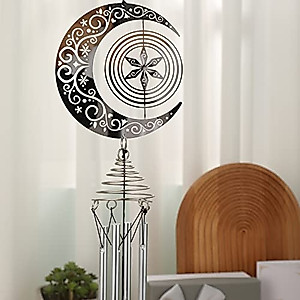 Saododku Wind Chimes for Outside as Gifts, 20 Inch Memorial Wind Chimes with Unique Star Moon Design, Sympathy Wind Chimes Outdoor Clearance as Gratitude/Appreciation/Thank You Gifts