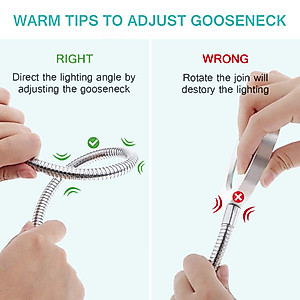 JimKing Ring Light, Tattoo Light Desk Lamp, LED Book Light with Clip, USB Bed Lamp for Live Show, Reading, Tattoo, Make Up, Manicure