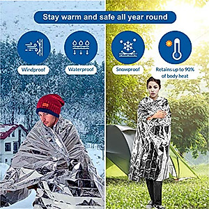 Primacare HB-10 Emergency Foil Mylar Thermal Blanket (Pack of 10), 52" Length x 84" Width, Silver