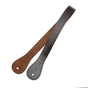 Earphones Straps, Soft Genuine Leather Anti-Lost Earbuds Holder Neck Strap, 17.71inch (Leather)