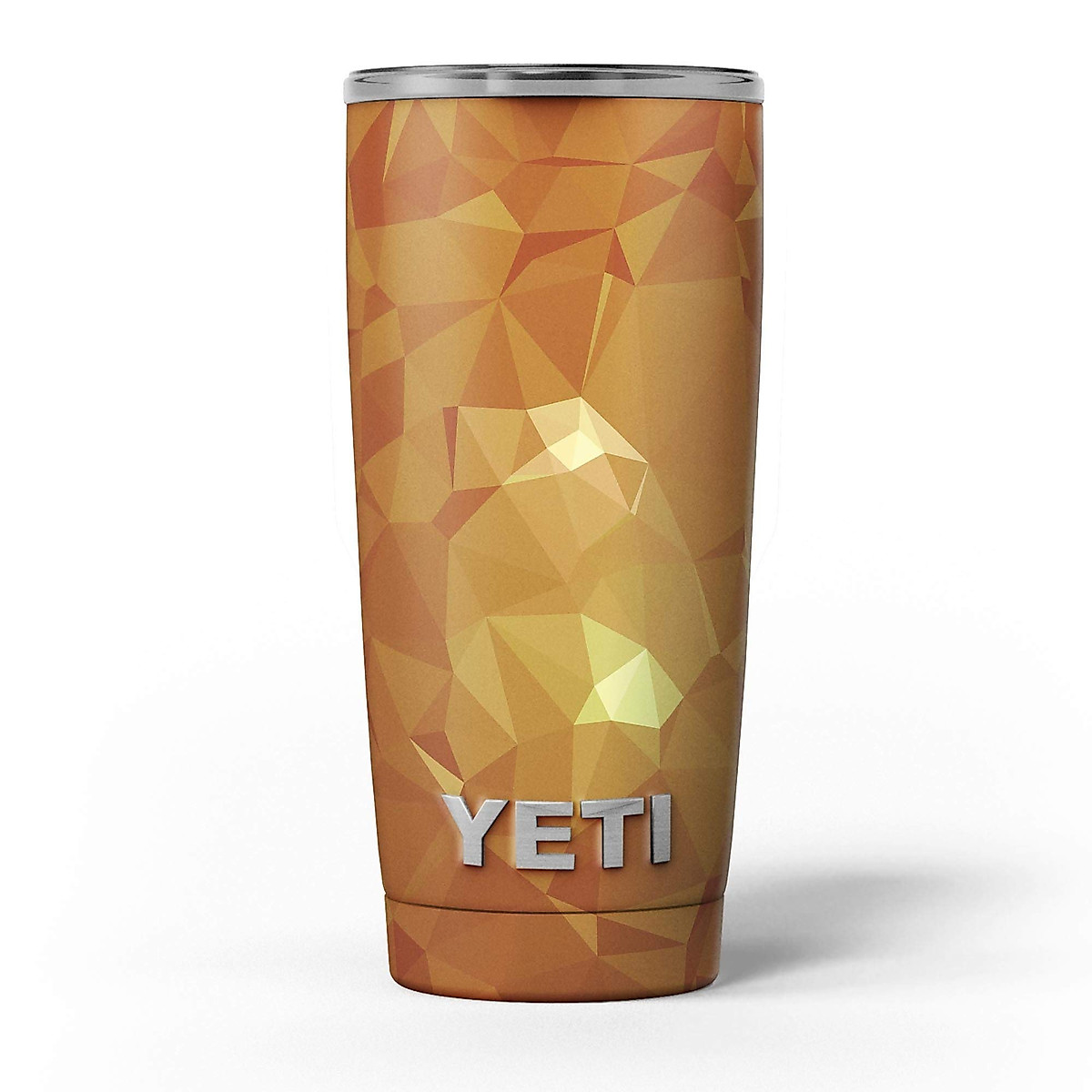 Design Skinz Orange Geometric V15 - Skin Decal Vinyl Wrap Kit Compatible with The Yeti Rambler Cooler Tumbler Cups