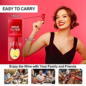 Wine Wand Wine Filters Histamine ＆ Sulfite Remover, the Wand Wine Purifier, Wine Wands Filters - Pack of 8