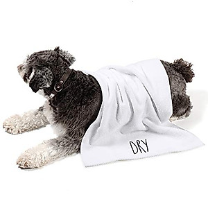 Rae Dunn Decorative Bathroom Hand Towels, Dry Embroidered Bathroom Towels Set of 2, White Guest Bath Hand Towels with Black Text (16" x 30" x 5")