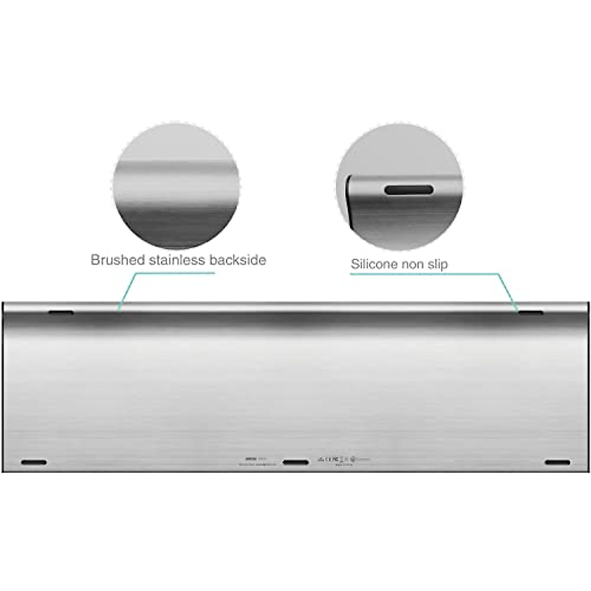 Arteck HB193 Universal Bluetooth Keyboard Multi-Device Stainless Steel Full Size Wireless Keyboard for Windows, iOS, Android, Computer Desktop Laptop Surface Tablet Smartphone Rechargeable Battery