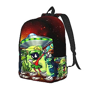DHOUTSL Canvas Backpacks Marvin Anime The Martian Laptop Backpack Unisex Multipurpose Double Shoulder Bag for Camping Travle Work Hiking Gifts