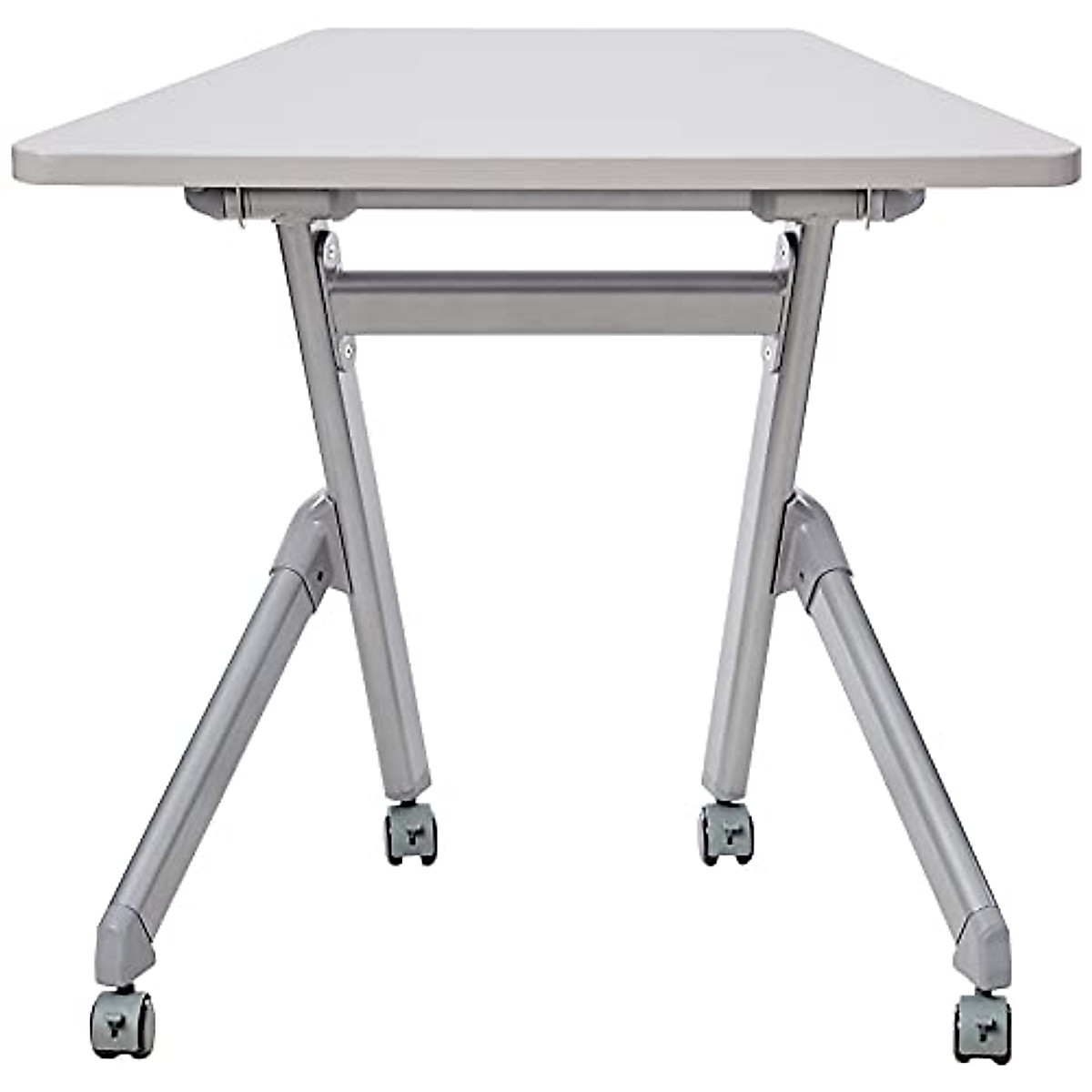 Safco Products Learn Nesting Trapezoid Desk, Small Corner Desk for Classrooms & Custom Classroom Layouts (Pebble Gray)