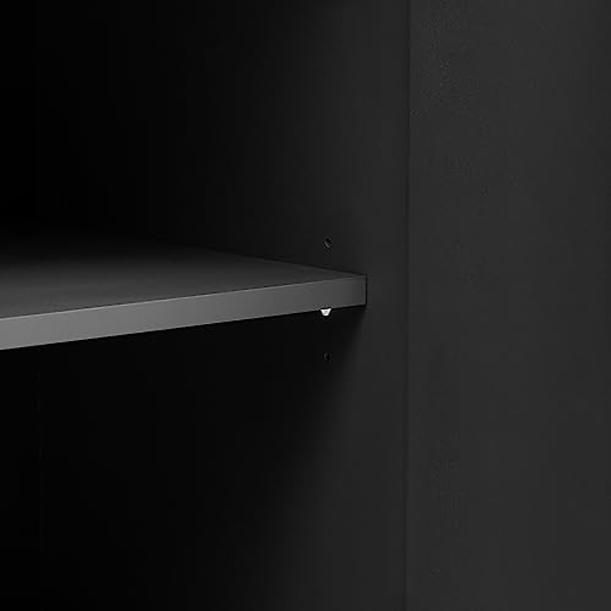 HZXINKEDZSW Simple Accent Storage Sideboard with Metal Leg Frame,Solid Wood Cabinet with 2 Doors and Adjustable Shelves for Living Room,Entryway,Dining Room,Easy Assembly (Black+34''L-06)