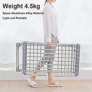 20 Bars Winged Electric Heated Clothes Airer - Energy-Efficient Indoor Horse Rack - Indoor Laundry Clothes Drying Rack - for Indoor Outdoor Home Laundry Room Apartment, Foldable