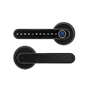 Laxre Fingerprint Smart Lock,Touchscreen Room Door Lock, Phone App Digital Lever Lock, Bluetooth Door knob,Keyless Entry Front Door Lock with keypad, USB Charging for Home&Hotel&Office&Interior Door…