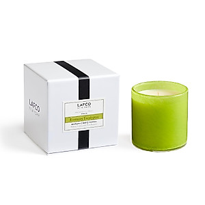 LAFCO New York Classic Candle, Rosemary Eucalyptus - 6.5 oz - 50-Hour Burn Time - Reusable, Hand Blown Glass Vessel - Made in The USA
