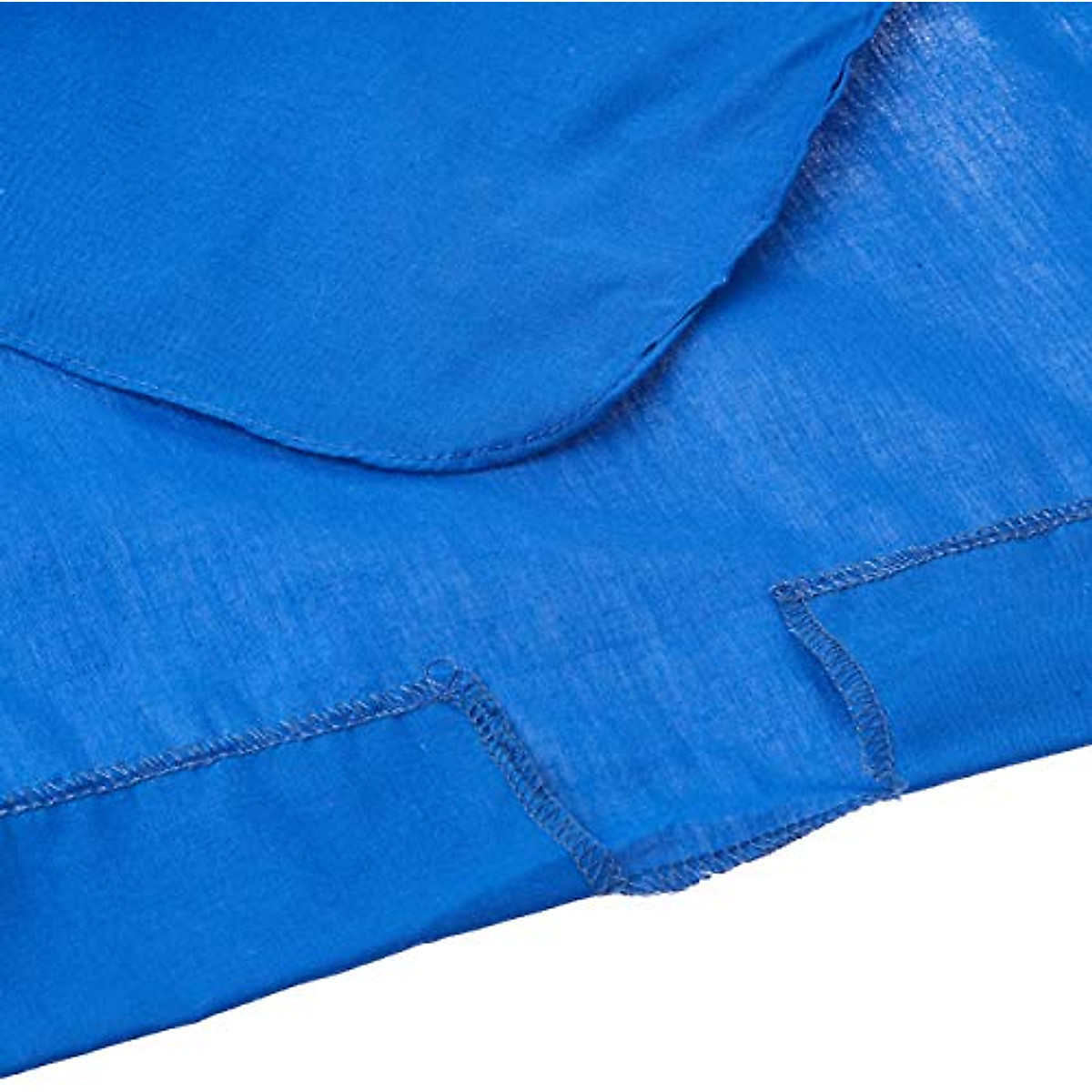 Baby Doll Bedding Reversible Round Crib Curtains, Light Blue/Royal Blue