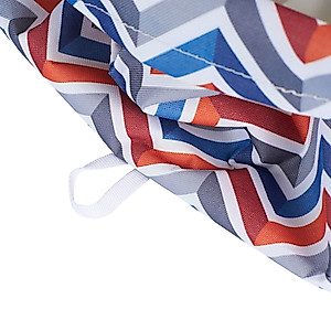 Household Essentials Krush Container All-Purpose Utility Tote, Water-Resistant Vinyl Lining, Chevron