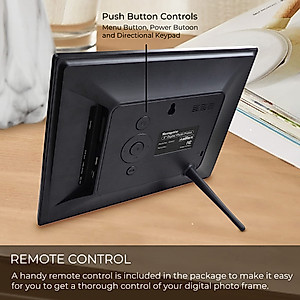 10 inch Digital Picture Frame, Sonicgrace USB Digital Photo Frames with Remote Control,16:9 LCD Screen with Slide Show,Plug and Play, Support SD Card, Gifts for Parents, Family, Women