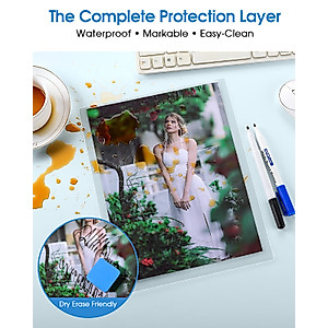 KTRIO Laminating Sheets, Holds 8.5 x 11 Inch Sheets 30 Pack, 3 Mil Thermal Laminating Pouches 9 x 11.5 Inch Clear Plastic Lamination Sheet Paper for Laminator, Round Corner Letter Size