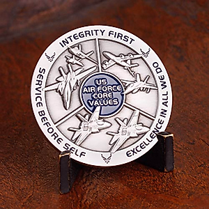 Air Force Core Values Challenge Coin - United States Air Force Challenge Coin - Amazing US Air Force Military Coin - Designed by Military Veterans!