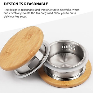 Glass Water Pitcher Wood Lid Replacement Cold Drink Jug Covers Carafe Stainless Steel Lids Beverage Jar Cover for Summer Water Bottle Supply