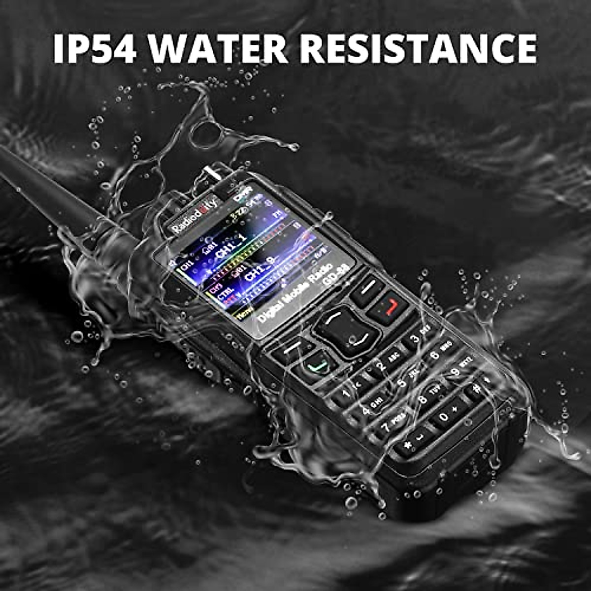 Radioddity GD-88 DMR & Analog 7W Handheld Radio, VHF UHF Dual Band Ham Two Way Radio, with GPS/APRS, Cross-Band Repeater, SFR, 300K Contacts