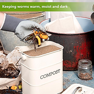 U0U 2 Pieces Worm Blanket Worm Bin Blanket,2 x 2Ft Worm Blankets Subpod,Degradable Jute Fibre Worm Blanket for Compost Bin,Worm Farm Compost for Keep Worms Dark and Moist