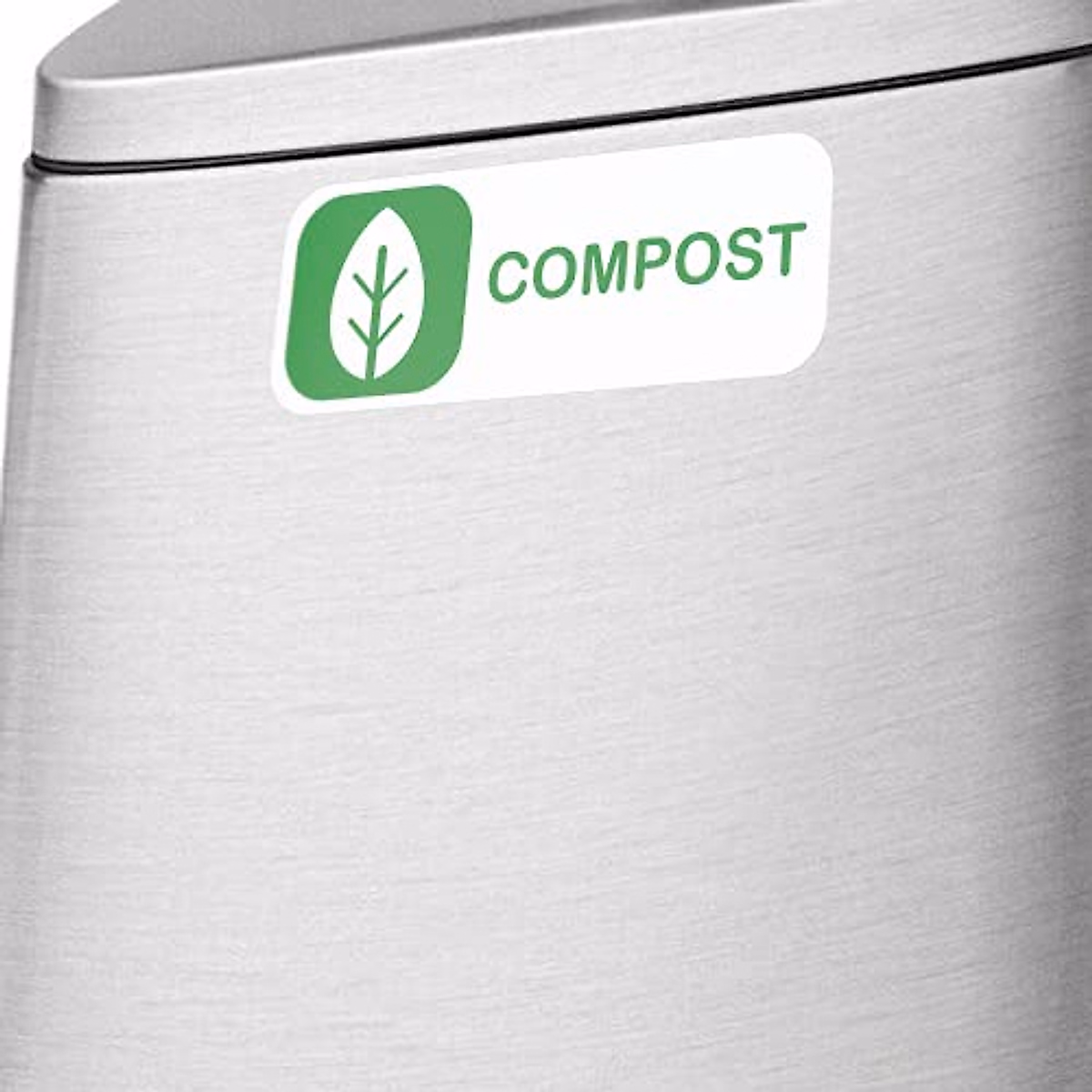 Garbage Trash Recycle Compost Stickers - 3 Durable Vinyl Labels for Effortless Bin Labeling (6" x 2.25") by Flippin Stickers