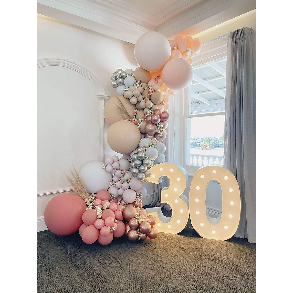 Dusty Pink Balloons 12 Inch 50 Pack Rose Pink Balloon for Sweet 16 Birthday Engagement Wedding Bridal Baby Shower Graduation Birthday Party Decorations