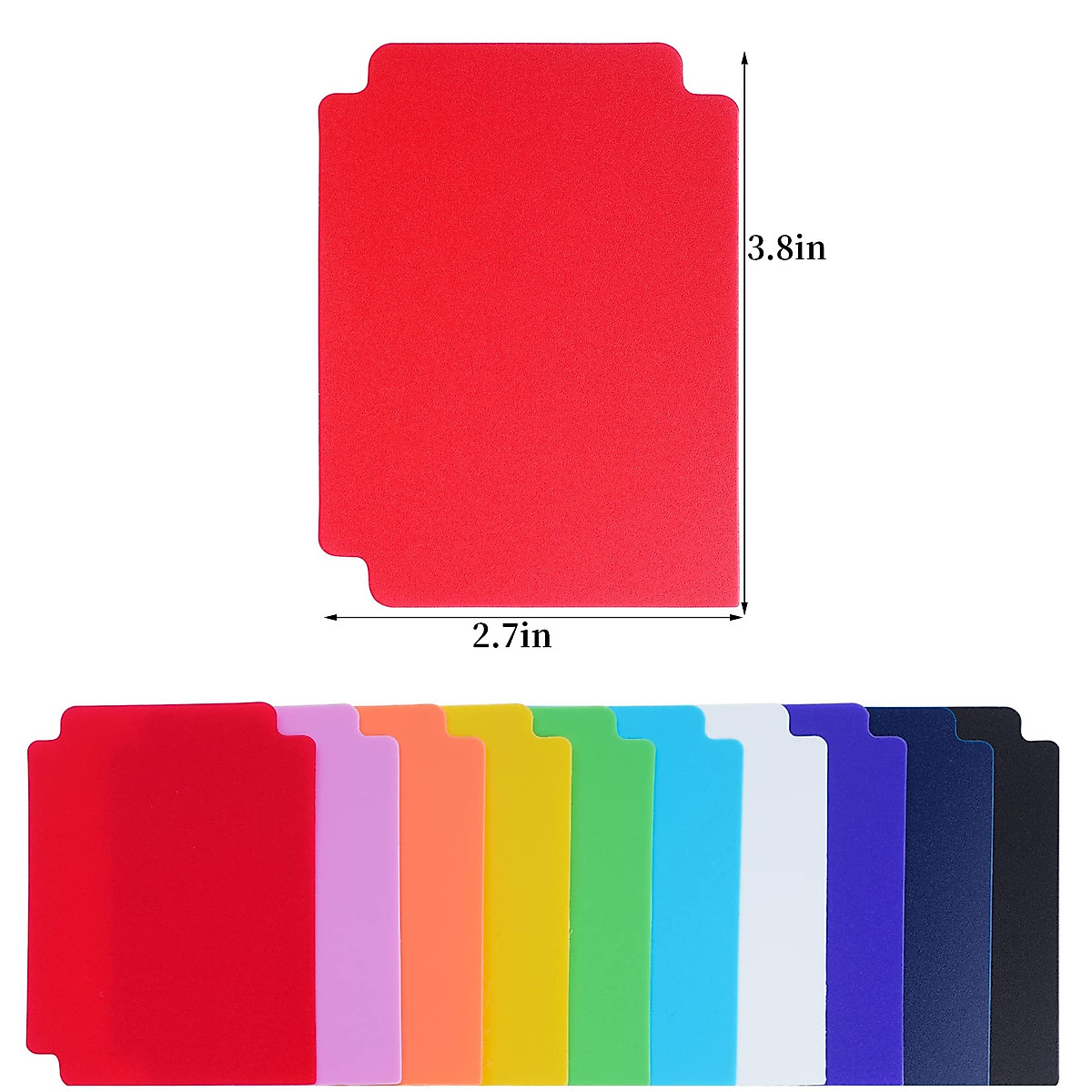 100pcs Trading Card Dividers Multi-Color PP Card Page Dividers Playing Card Separator for Games Sports, 10 Colors, 2.7 x 3.8 Inch