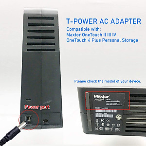 T POWER 12V Charger for Majority Bowfell K2 Sierra Soundbar System TV Speakers & Maxtor OneTouch II III IV 3100 3200 1tb MSS-II HDD Hard Drive Ac Dc Adapter Power Supply Cord