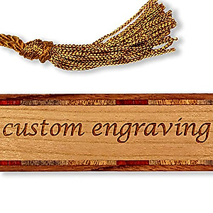 Monogrammed and Personalized (Double Sided) Wooden Bookmark - Made in USA