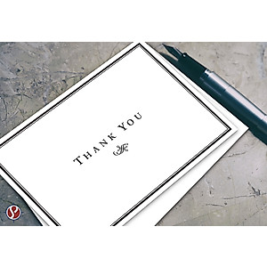 Thank You Greeting Cards and Envelopes – Thank You Notes for Small Business, Weddings, Christmas, Holidays, Birthdays, Baby Bridal Showers, Graduation, All Occasion – 4.25" x 5.5" – 25 per Pack