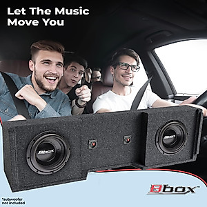 Bbox Dual Sealed 10 Inch Subwoofer Enclosure - Accu-Tuned Subwoofer Box Improves Audio Quality, Sound & Bass - Fits 1999-2007 Chevrolet/GMC Silverado/Sierra Extended Cab,Charcoal