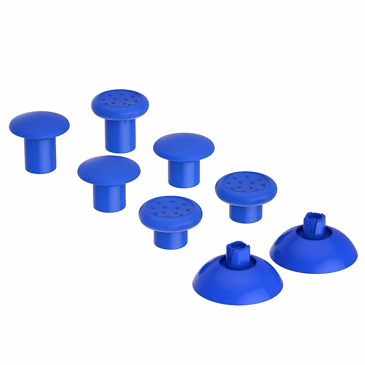 eXtremeRate ThumbsGear Interchangeable Ergonomic Thumbstick for PS5 Controller, for PS4 All Model Controller - 3 Height Domed and Concave Grips Adjustable Joystick - Blue
