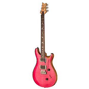 PRS Guitars 6 String SE Custom 24, Bonnie Pink with Gigbag, Right, (107993:BQ)