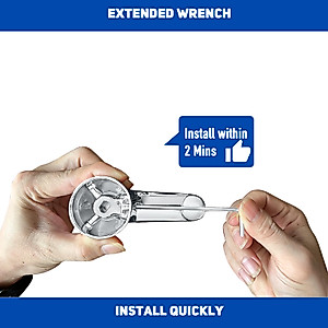 Welvzen Single Handle for H79, Shower Faucet Lever Replacement Kit for 1300/1400/13/14 Series, with SUS304 Screw & Extended Wrench