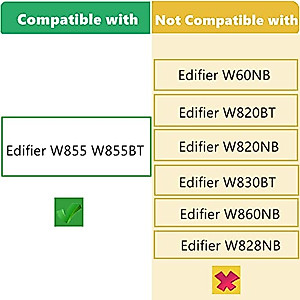 TaiZiChangQin Ear Pads Ear Cushions Earpads Replacement Compatible with Edifier W855 W855BT W-855 W-855BT W 855 855BT Headphone