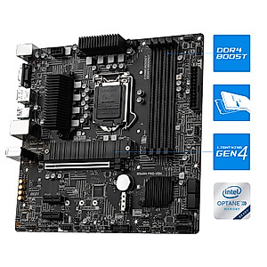 MSI B560M PRO-VDH ProSeries Motherboard (Micro-ATX, 11th/10th Gen Intel Core, LGA 1200 Socket, DDR4, PCIe 4, M.2 Slots, SATA 6Gb/s, USB 3.2, 2.5G LAN, DP/HDMI)