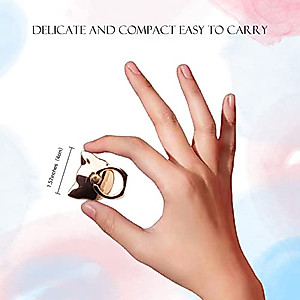 [2 Packs] Cat Glossy Cell Phone Ring Holder Stand, 360 Degree Rotation Finger Ring Kickstand with Polished Metal Phone Grip for Magnetic Car Mount, Smartphone Accessories