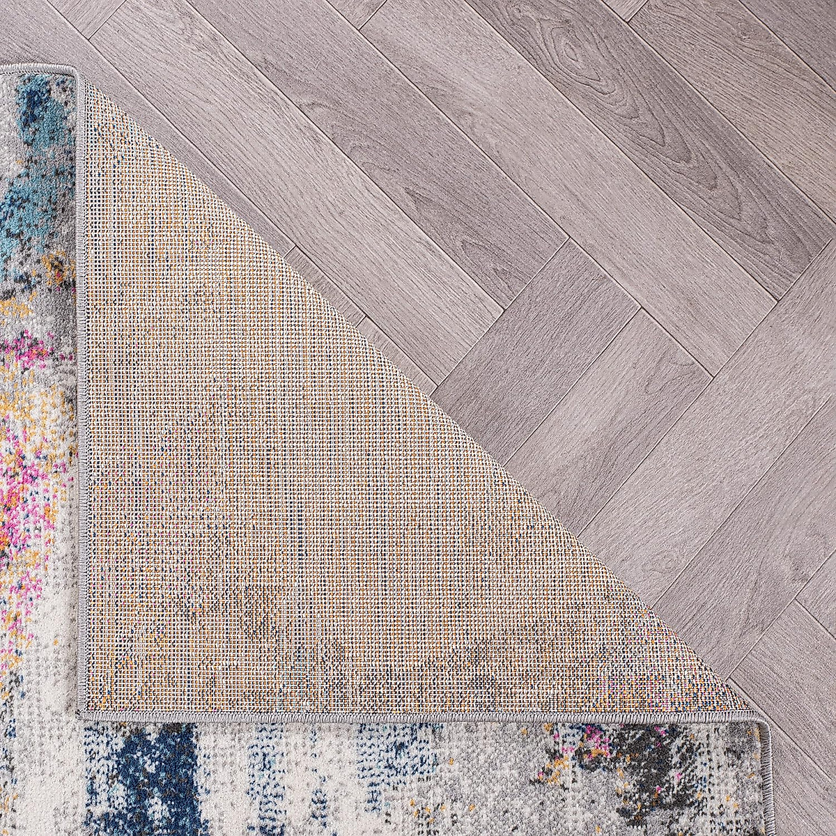 Rugshop Distressed Contemporary Abstract Watercolor Stain Resistant Soft Area Rug 5' x 7' Multi