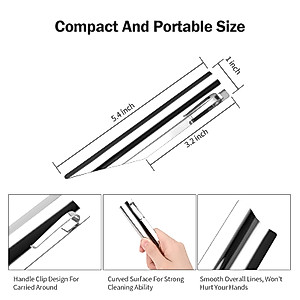 Crumbers for Servers, Crumb Sweepers, Food Crumb Scraper, Restaurant Crumb Cleaner, Portable Server Tools Stainless Steel Crumber Tool, Crumbers for Servers, Waiters, Waitresses (2 PACK, Pure Silver)