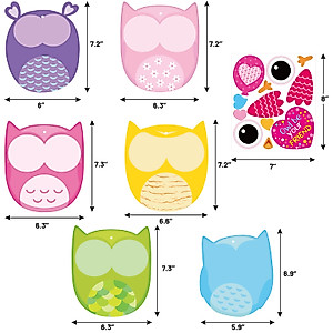 Fancy Land Valentine's Day Craft for Kids Kits Owl Craft Kit for Classroom Home Fun Activities 30 Pack