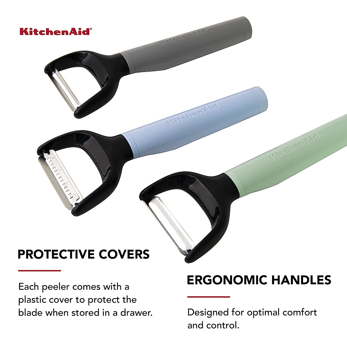 KitchenAid Universal Assorted Peeler Set, 3-Piece, Pastel