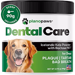 Dog Teeth Cleaning Powder - Dog Plaque and Tartar Remover - Dental Powder for Dogs Teeth with Bactase PET - Dog Breath Freshener to Help Overall Dog Dental Care - Ideal for Mouth, Teeth and Gum Health