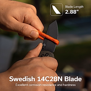 CIVIVI Yonder Folding Pocket Knife for EDC, Crossbar Lock Knife with 2.88" 14C28N Blade Micarta Handle, Lightweight Knife Gifts for Men Women Camping Hiking, Designed by Zac Whitmore C23073B-1