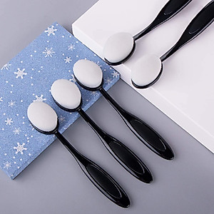 UNIMEIX 5 Pack Blending Brushes for Card Making Blending Tools for Drawing Blending Brush Blender（Size 3, 1.18" Brush Head, Black）