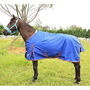 T TEKE Deluxe Turnout Horse Sheets, 1200D Waterproof and Breathable Horse Care Sheets with no Filling (51"-87" Including Miniature/foal Size)