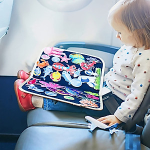 Craftstory Ocean Animals Travel Felt Board for Toddlers Preschool Learning Activities 32 Pieces Sea Sensory Board Toys for Classroom Arts and Crafts